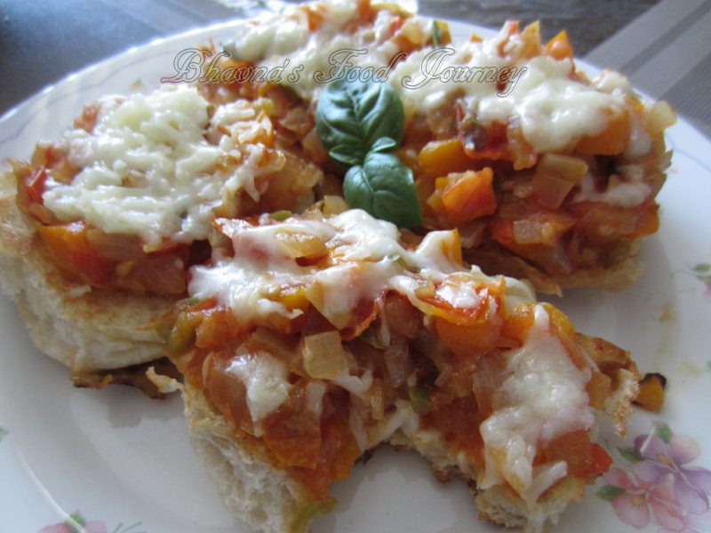 Italian Flavoured Open Sandwich – Bhavna's Food Journey