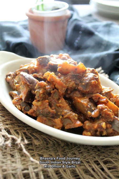 South Indian Style Brijal Without Onion & Garlic – Bhavna's Food Journey