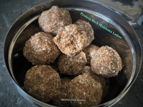 Protein Packed Makhana Ladoo (Balls) – Video Recipe – Bhavna's Food Journey